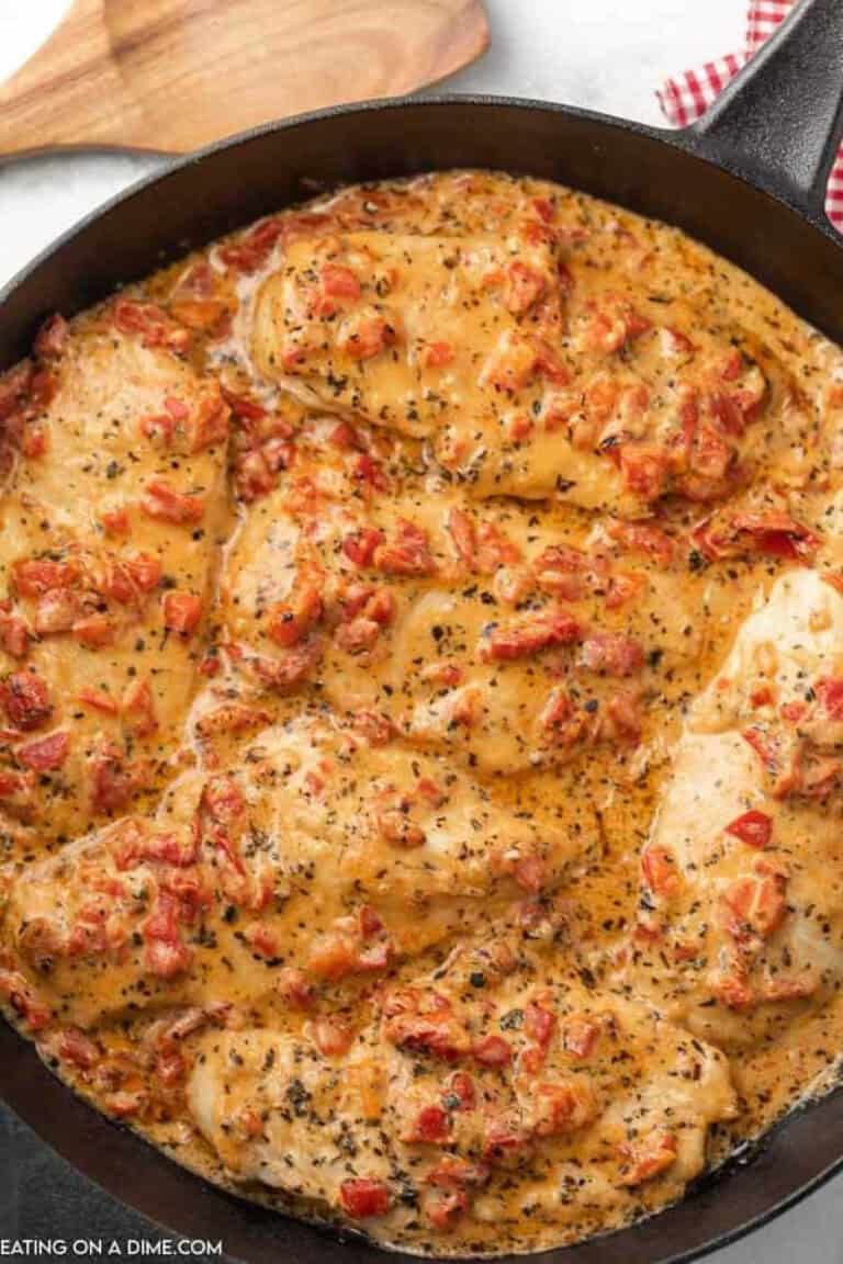 Roasted Red Pepper Chicken - Eating on a Dime