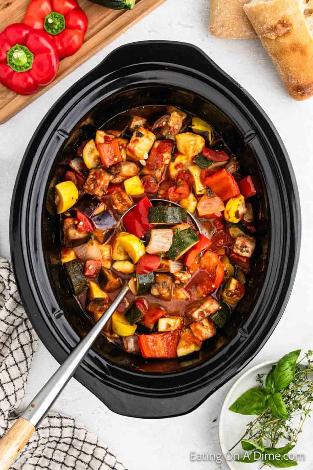 Slow Cooker Ratatouille - Eating on a Dime