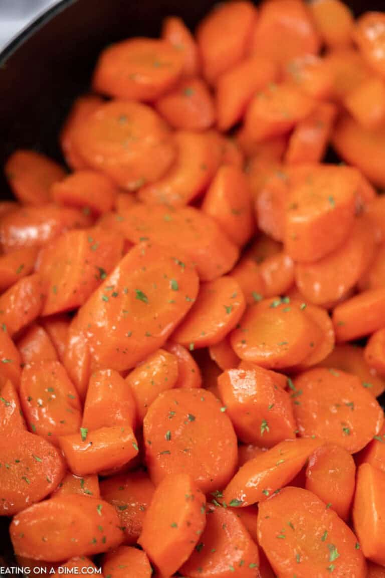 Brown Sugar Glazed Carrots - Eating on a Dime