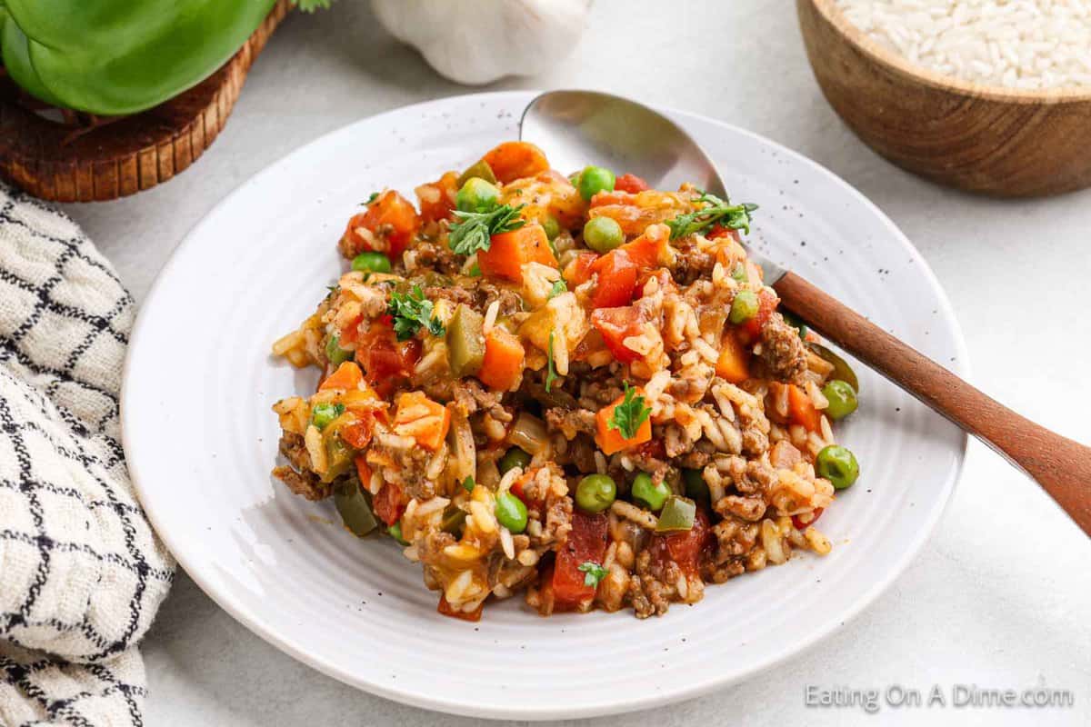 Beef and Rice Recipe for Easy Comfort Food - Eating on a Dime