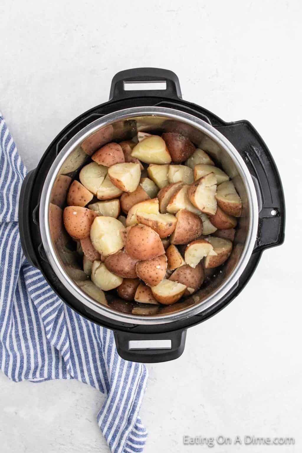 Instant Pot Mashed Red Potatoes - Eating on a Dime