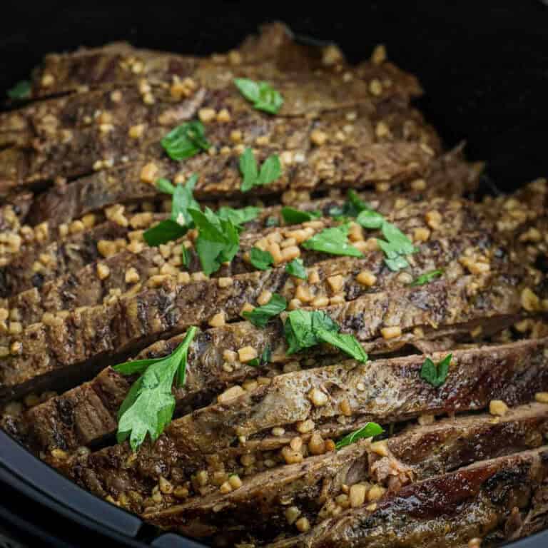 Slow Cooker Flank Steak - Eating on a Dime