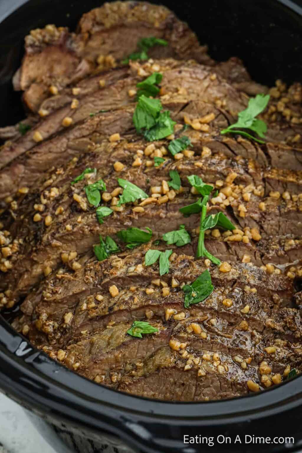 Slow Cooker Flank Steak - Eating on a Dime