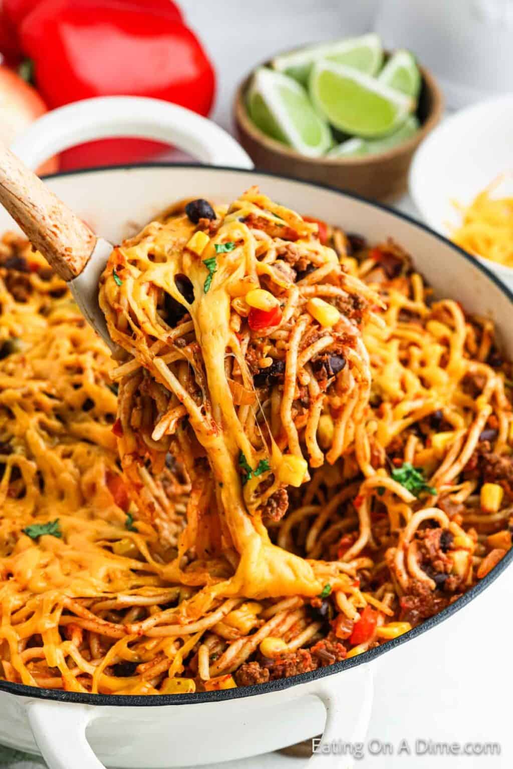 Mexican Spaghetti: A One-Pot Dinner Delight - Eating on a Dime