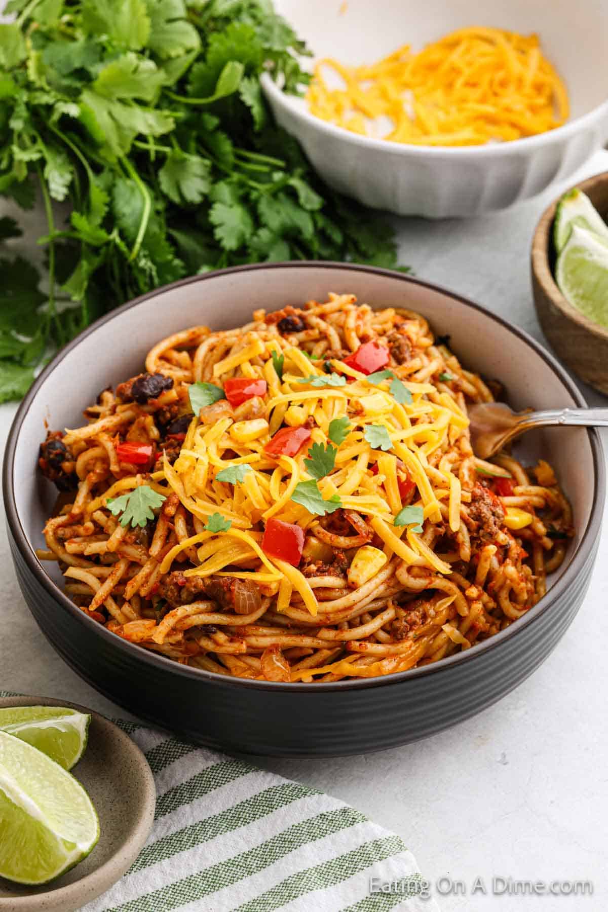 Mexican Spaghetti: A One-Pot Dinner Delight - Eating on a Dime