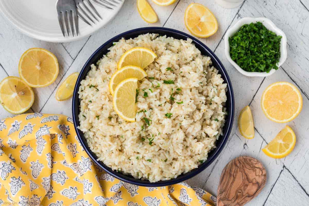 Lemon Rice - Eating on a Dime