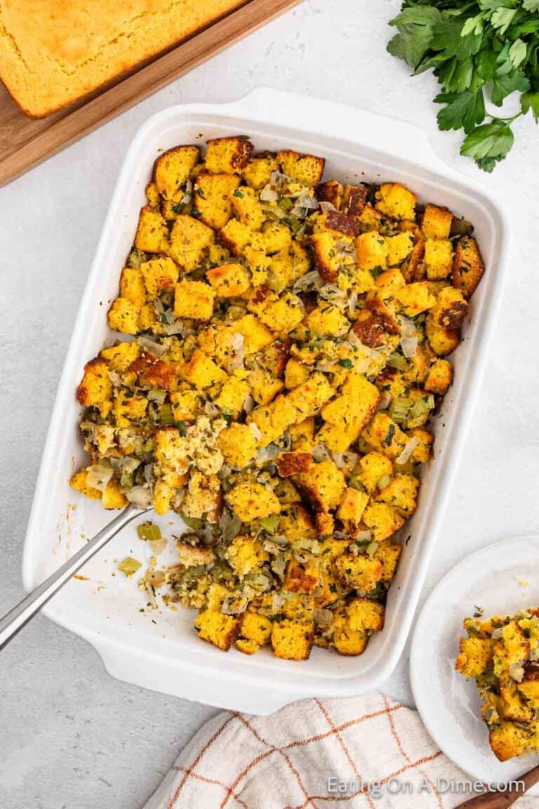 Cornbread Stuffing - Eating on a Dime