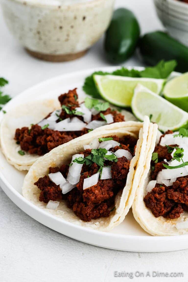 3 Ingredient Chorizo Street Tacos - Eating on a Dime