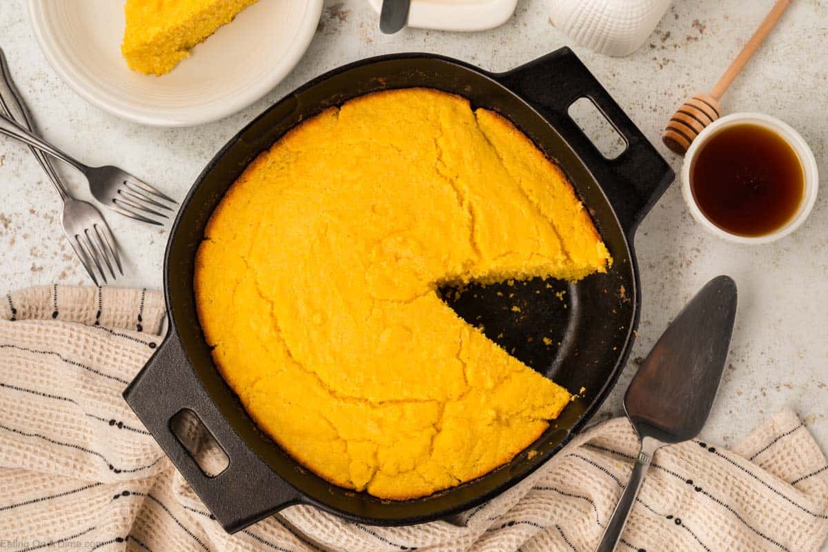 Cast Iron Skillet Cornbread - Eating on a Dime