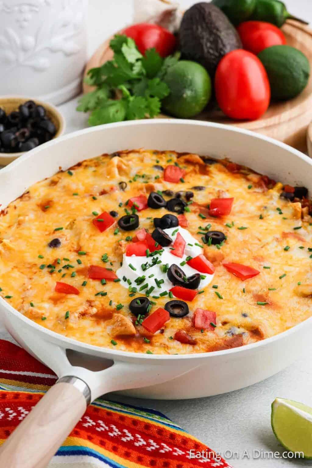 Chicken Enchilada Skillet - Eating on a Dime