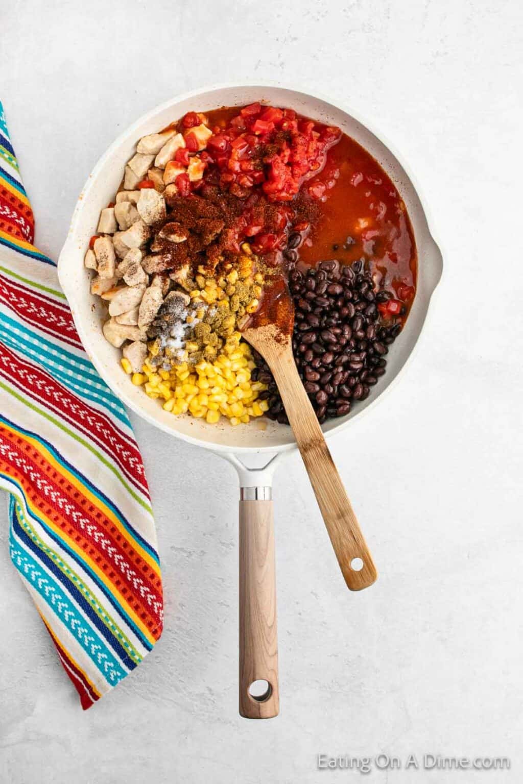Chicken Enchilada Skillet - Eating on a Dime