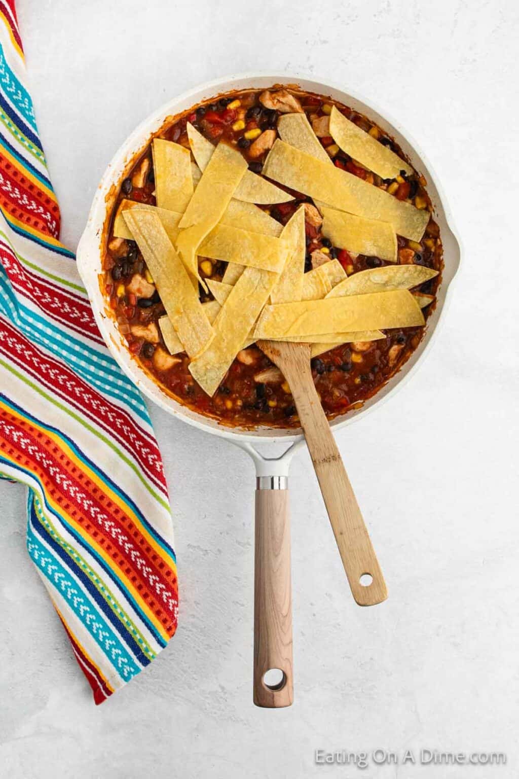 Chicken Enchilada Skillet - Eating on a Dime