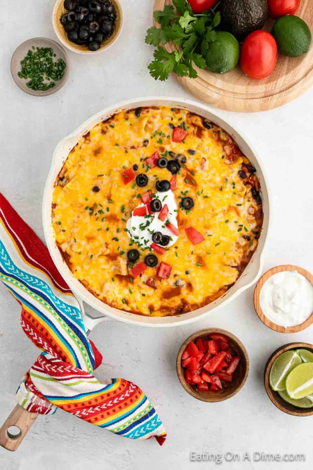 Chicken Enchilada Skillet - Eating on a Dime