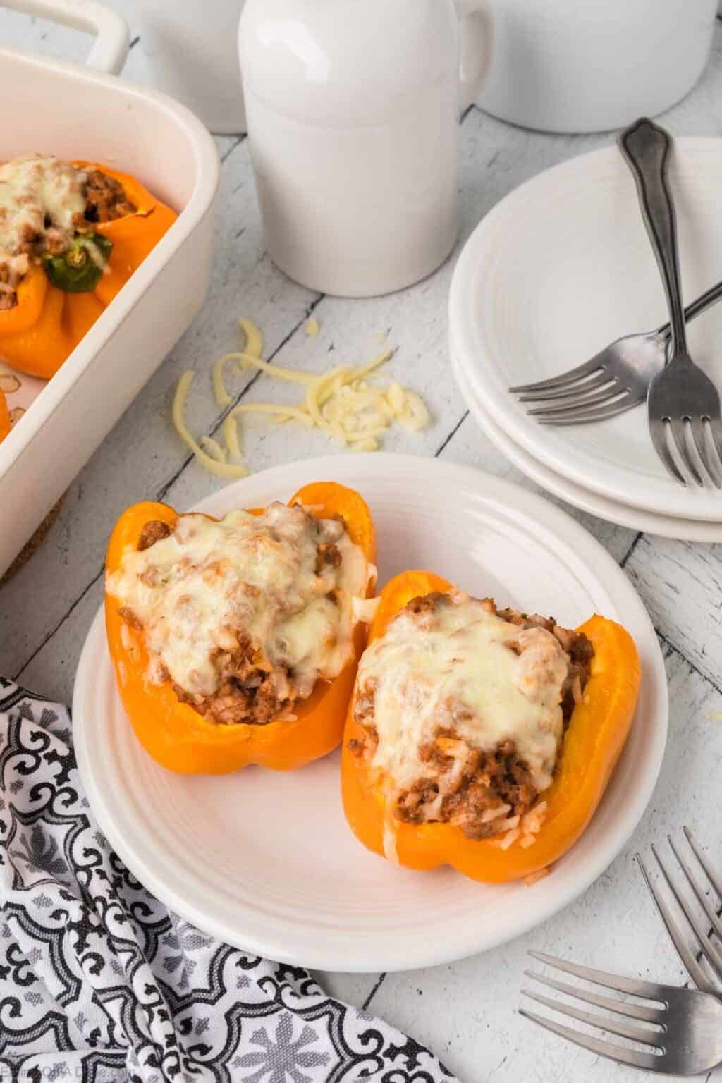 Stuffed Peppers - Eating on a Dime