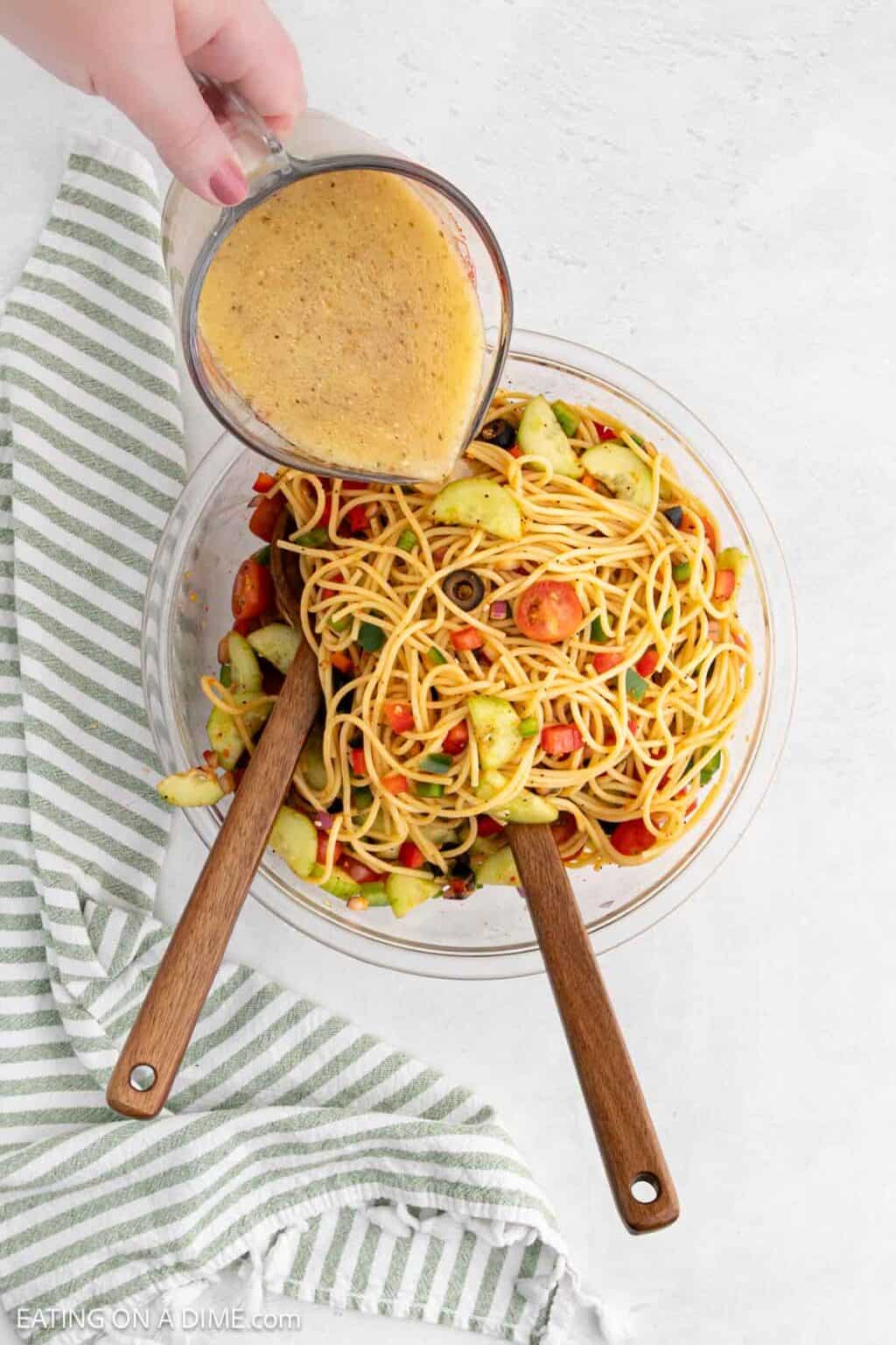 Spaghetti Salad - Eating on a Dime