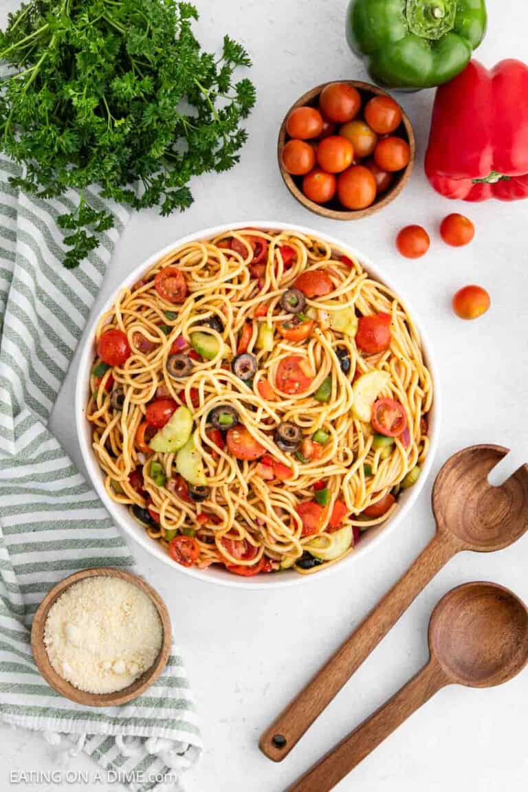 Spaghetti Salad - Eating on a Dime
