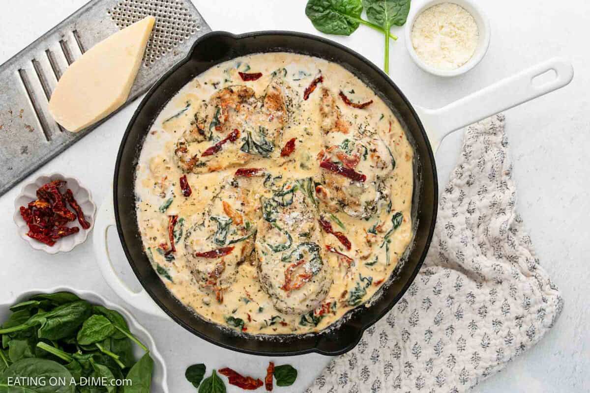 Tuscan Chicken Recipe - Eating on a Dime