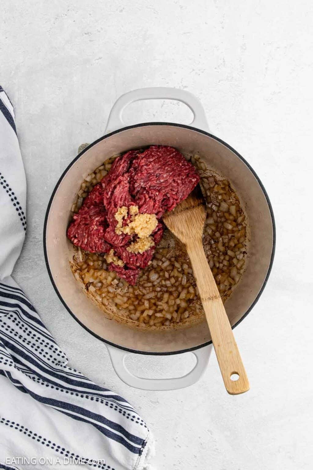 Smoky Cowboy Beans with Bacon & Beef - Eating on a Dime