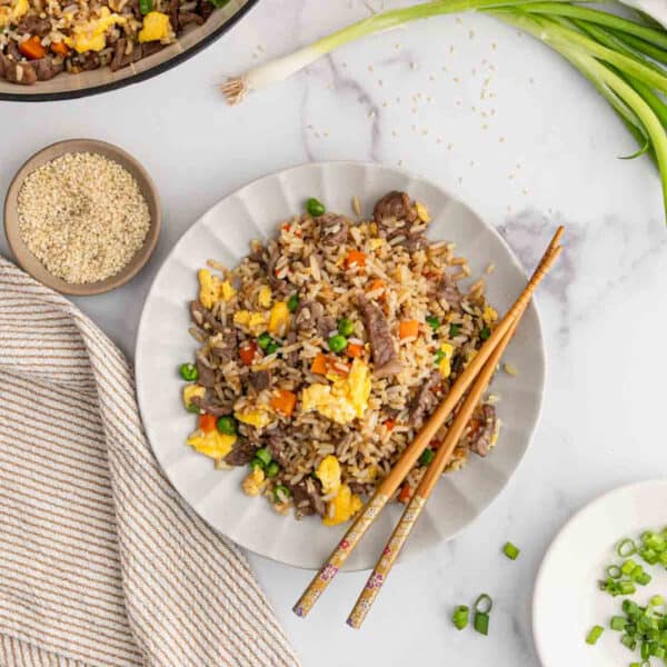 Beef Fried Rice for a Delicious Weeknight Meal - Eating on a Dime