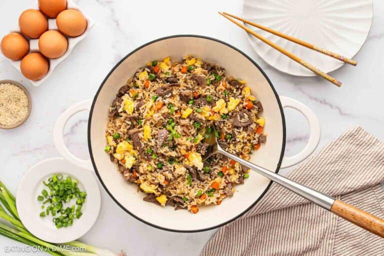 Beef Fried Rice for a Delicious Weeknight Meal - Eating on a Dime
