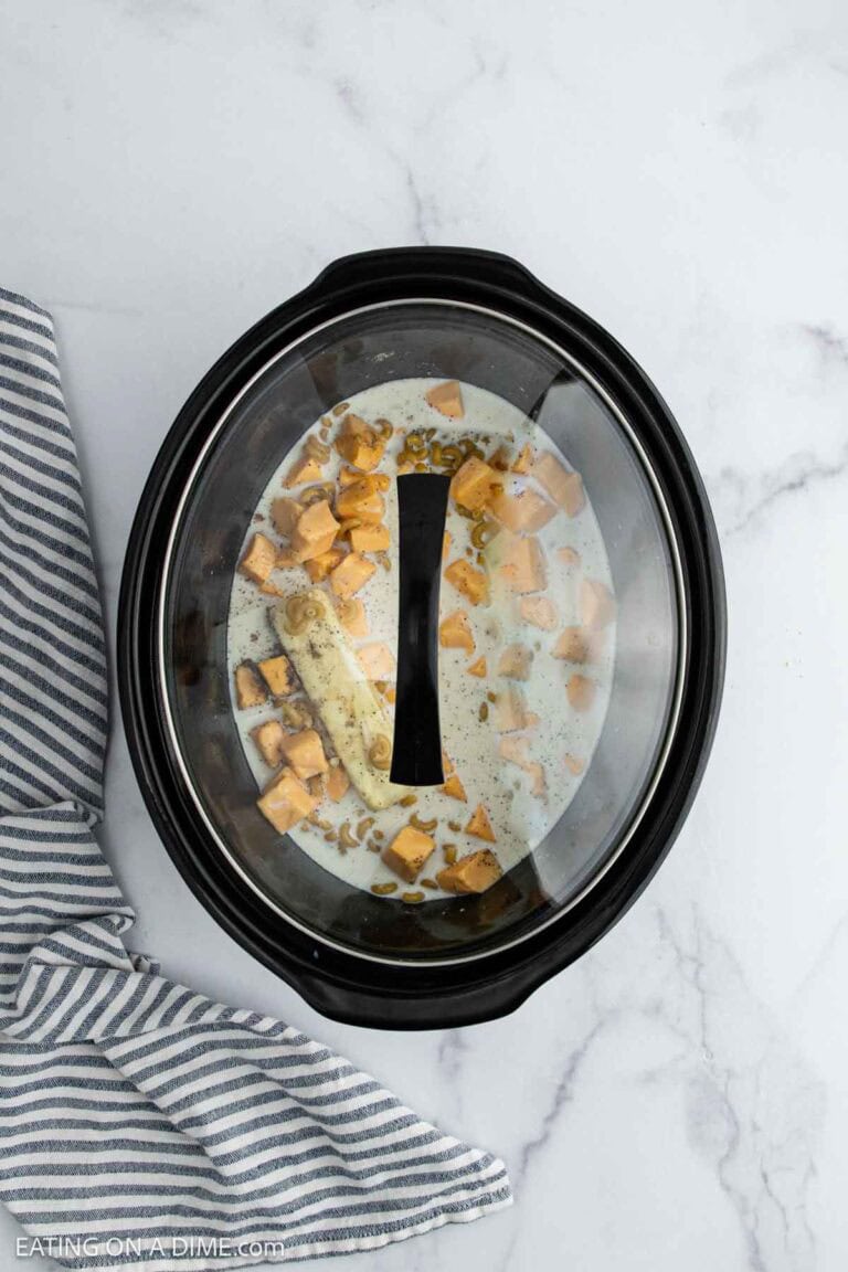 Crock Pot Velveeta Mac and Cheese Made Easy - Eating on a Dime