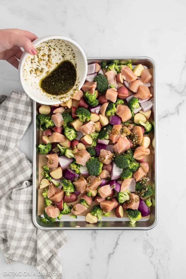 Sheet Pan Chicken and Veggies: Healthy One-Pan Meal - Eating on a Dime