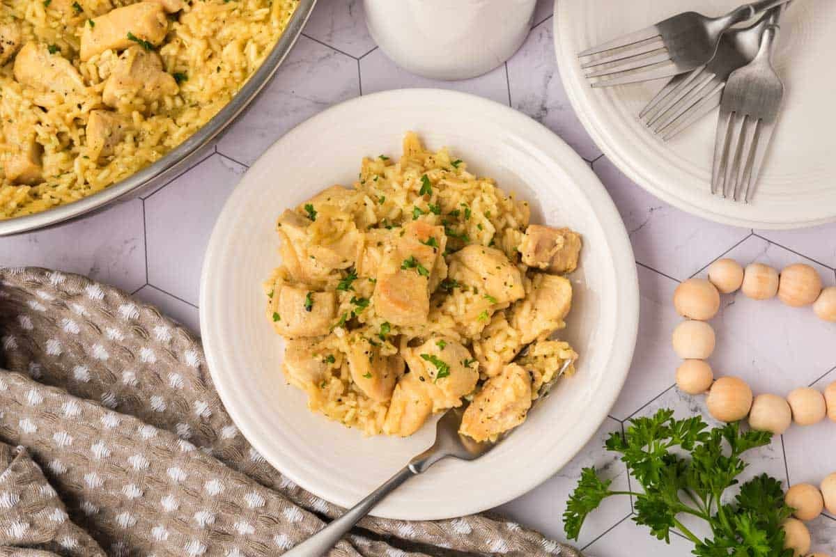 Rice A Roni Chicken Casserole One-Pan Dinner Idea - Eating on a Dime