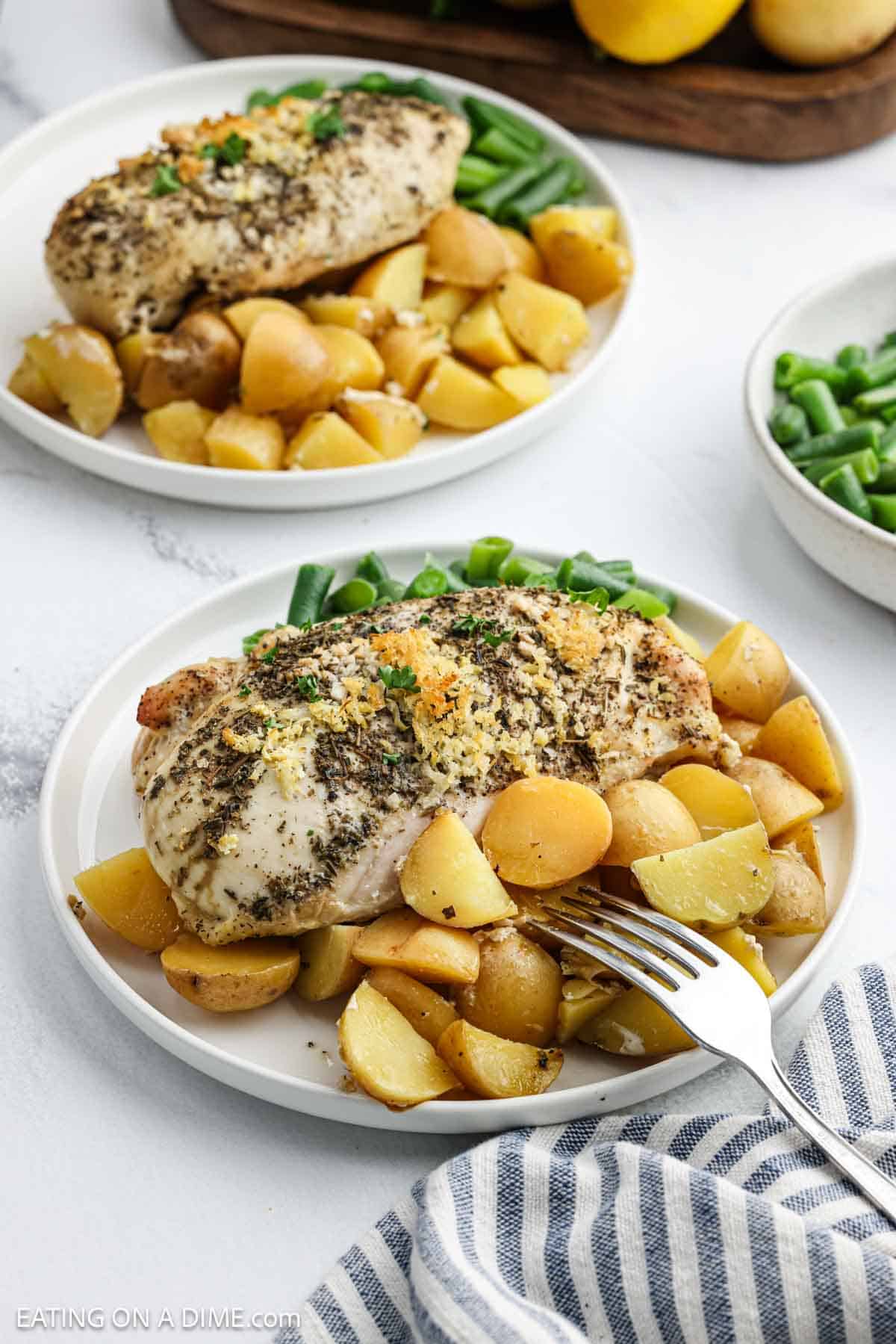 Crockpot Chicken and Potatoes: Easy One Pot Dinner - Eating on a Dime
